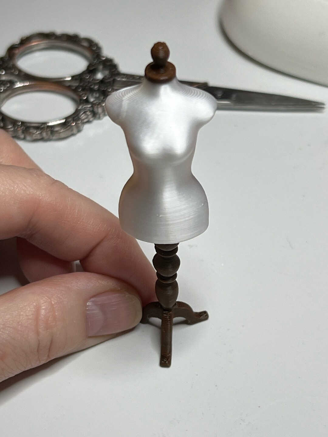 Miniature 1:12 Scale 3D Printed Dress Form Mannequin | Dollhouse Decor ...