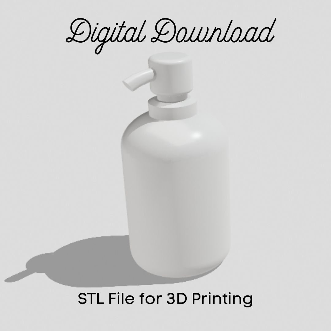 STL File - Miniature Hand Soap Bottle STL File for 3D Printing | 1:12 ...