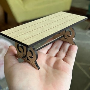 DIY Kit - Dollhouse Miniature 1:12 Scale Trestle Table | Unfinished ...