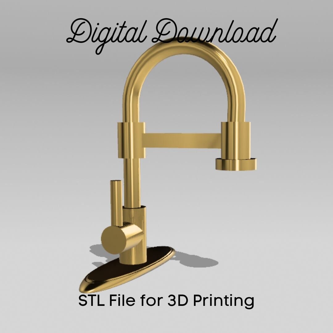 STL File Dollhouse Miniature Kitchen Faucet | 1:12 Scale | 3D Print ...