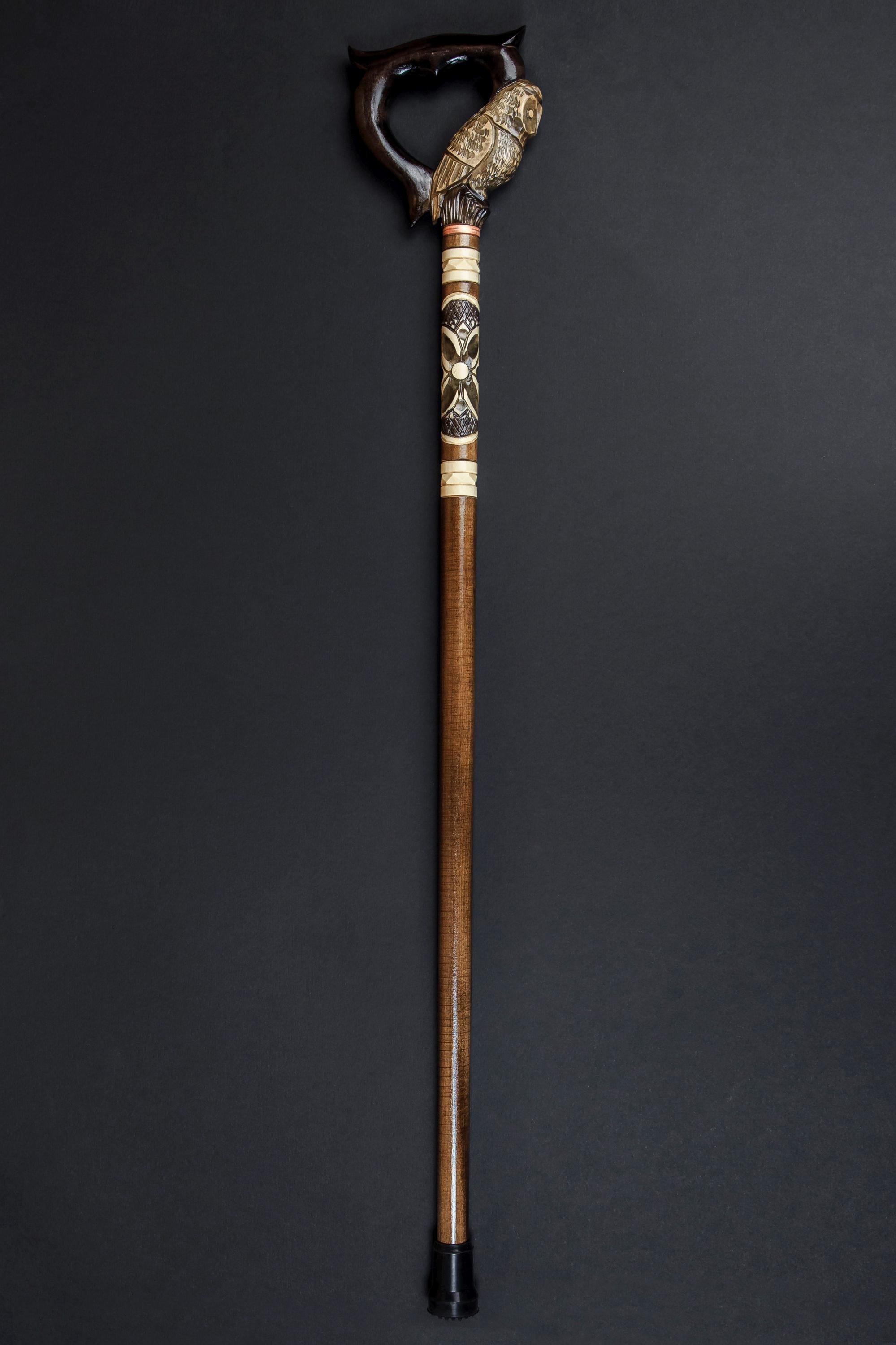 Owl Walking Cane – Wooden Walking Stick for Men Walking Cane for Women ...