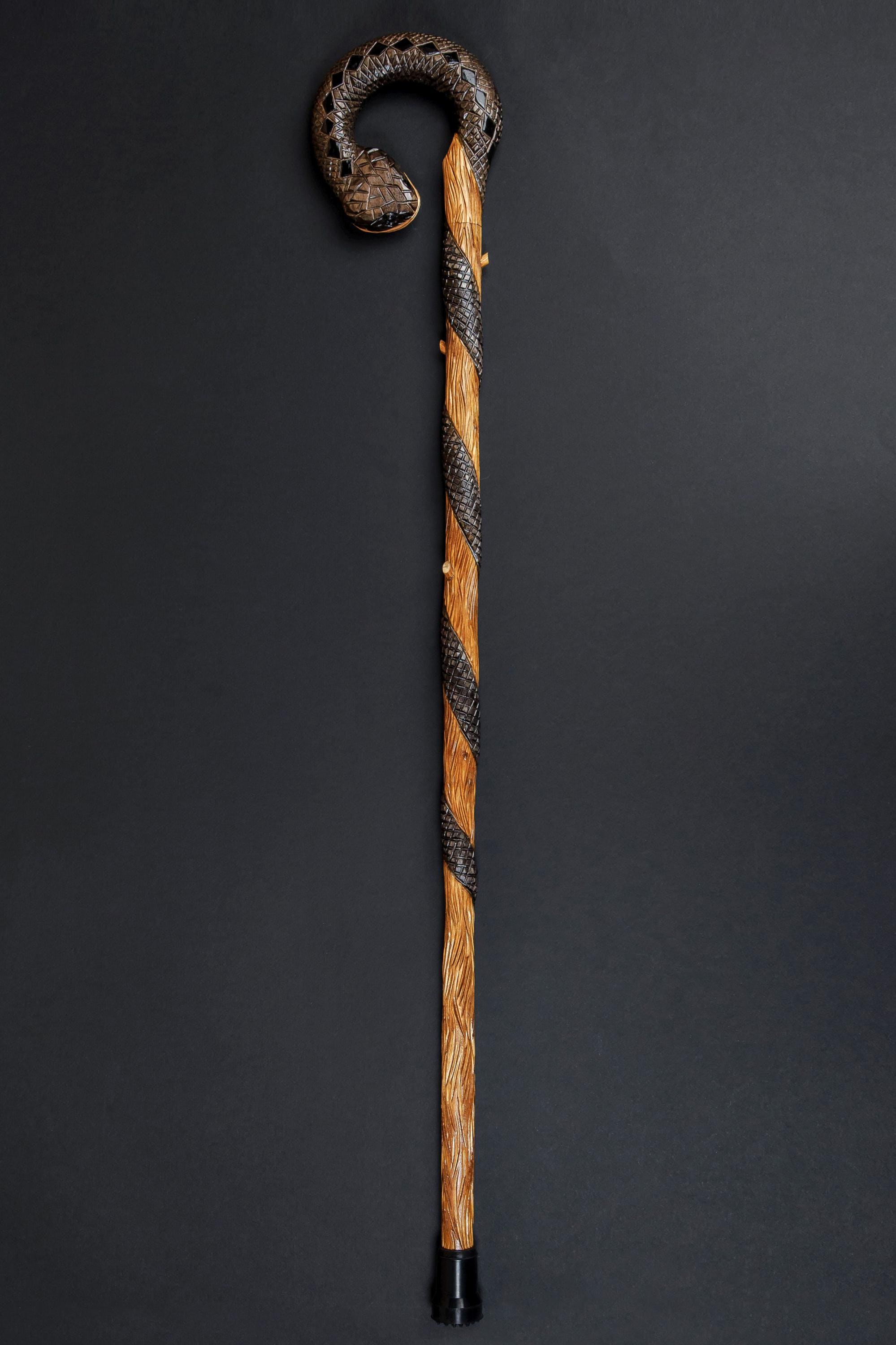 Snake Elegant Carved Walking Cane, Lightweight Wooden Cane for All for ...