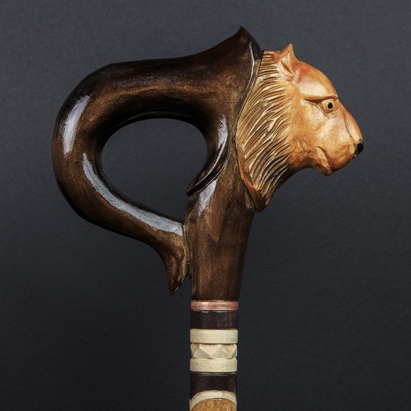 Lion Head Walking Cane - Etsy