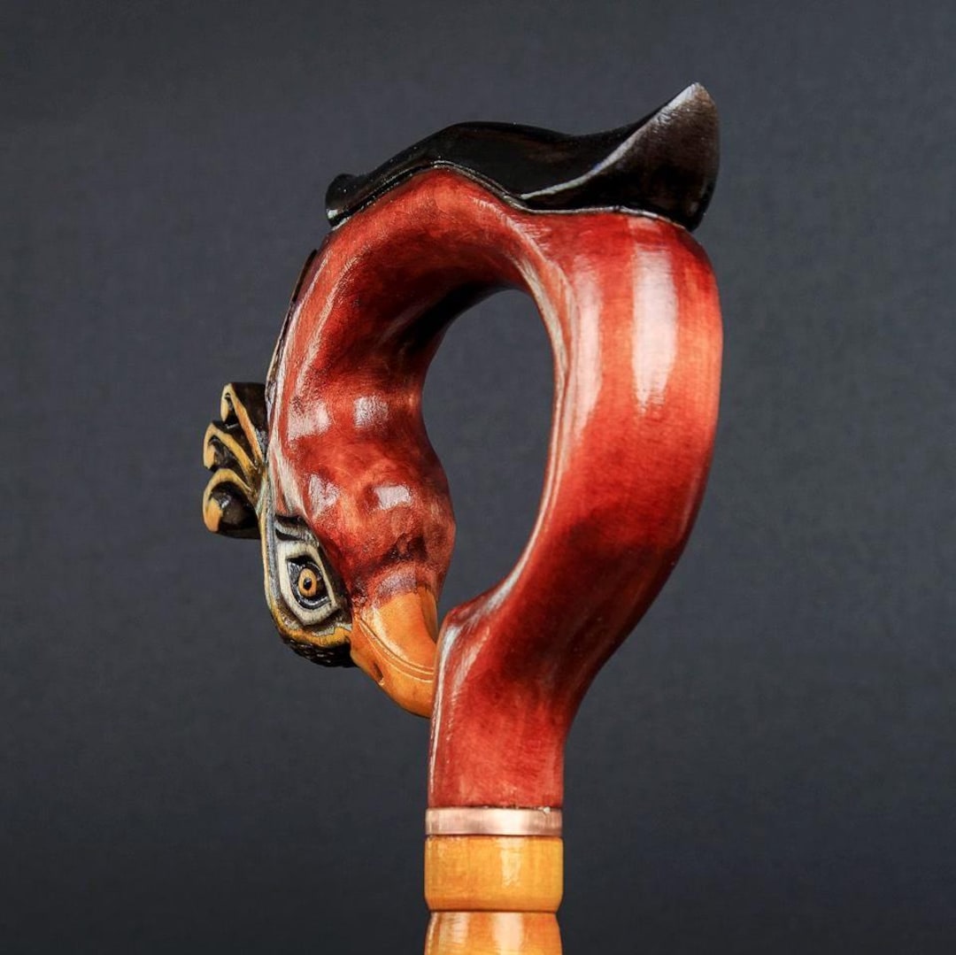 Phoenix Wooden Walking Stick With Rubber Tip Walking Cane for Women and ...