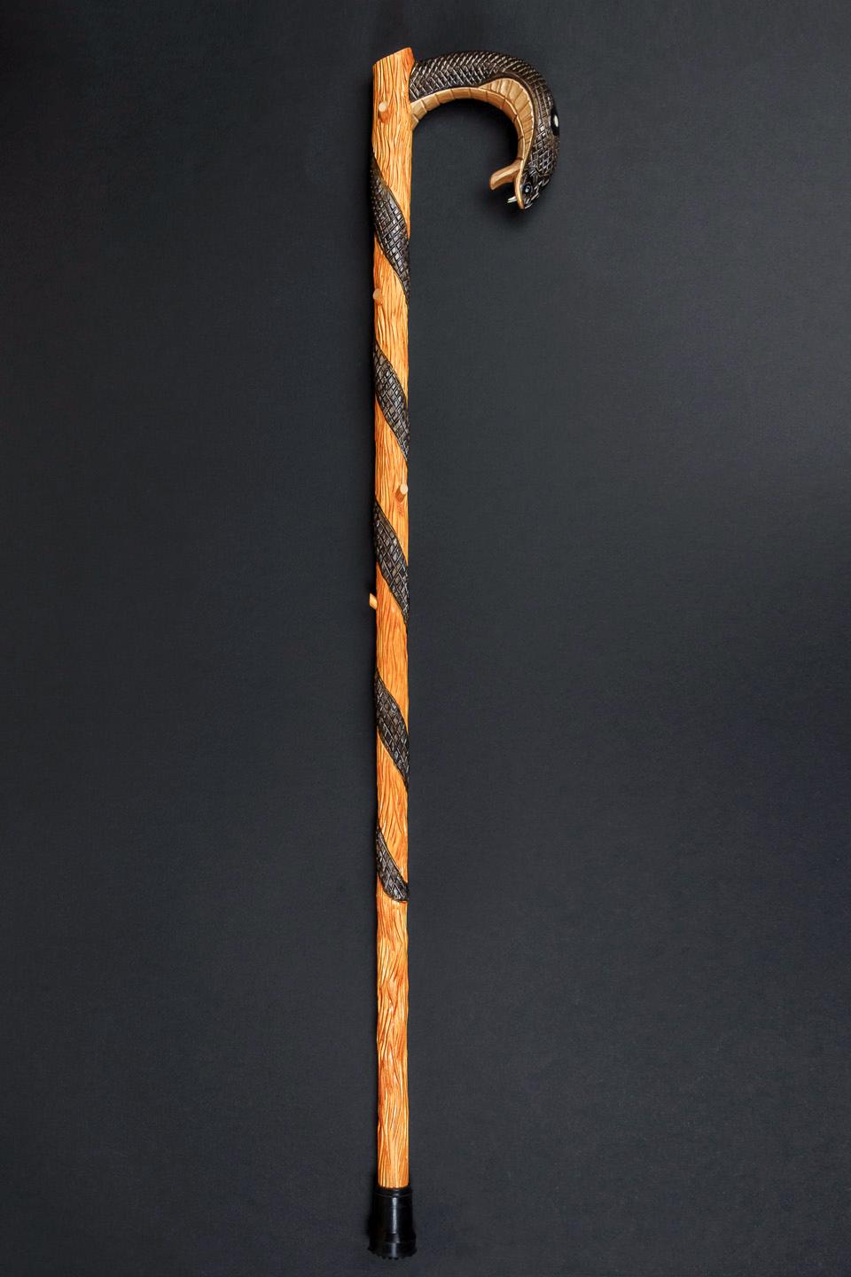 Snake Walking Cane | Unique Wooden Stick for Men and Women Carved ...