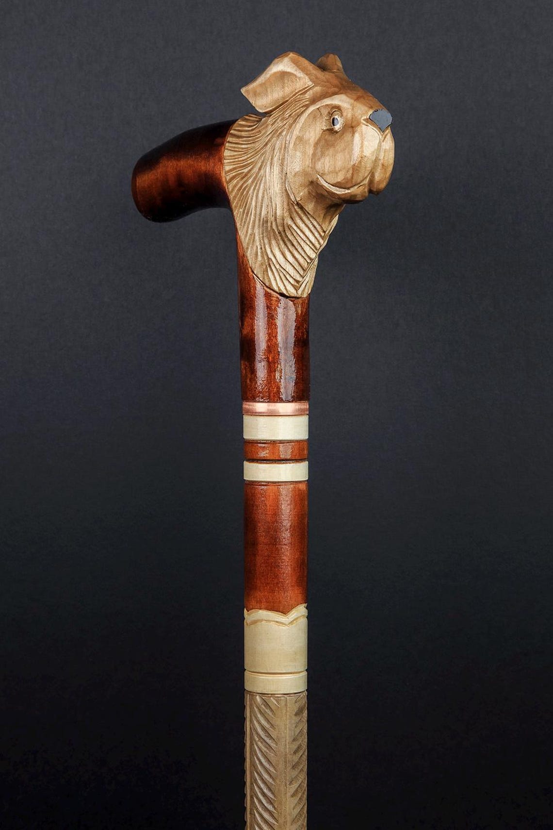 Victorian Rabbit Walking Cane, Wooden Rabbit Head Walking Stick ...