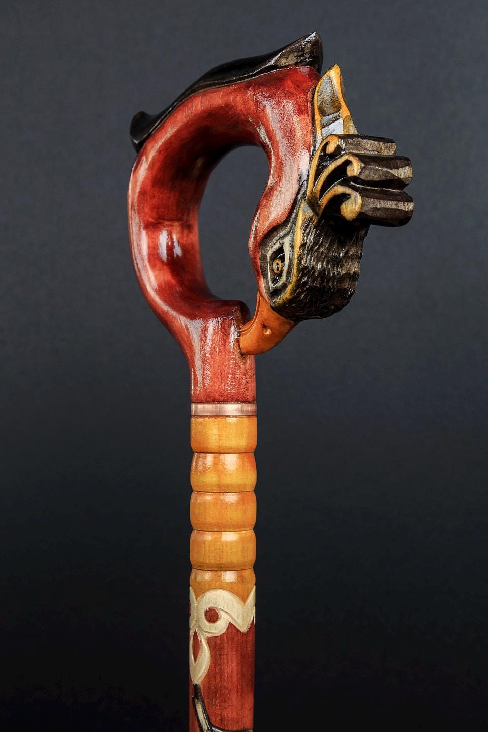 Phoenix Wooden Walking Stick With Rubber Tip Walking Cane for Women and ...