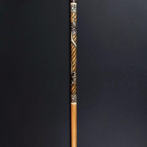 Hummingbird Walking Cane | Hand Carved Wooden Staff | Nature Inspired ...