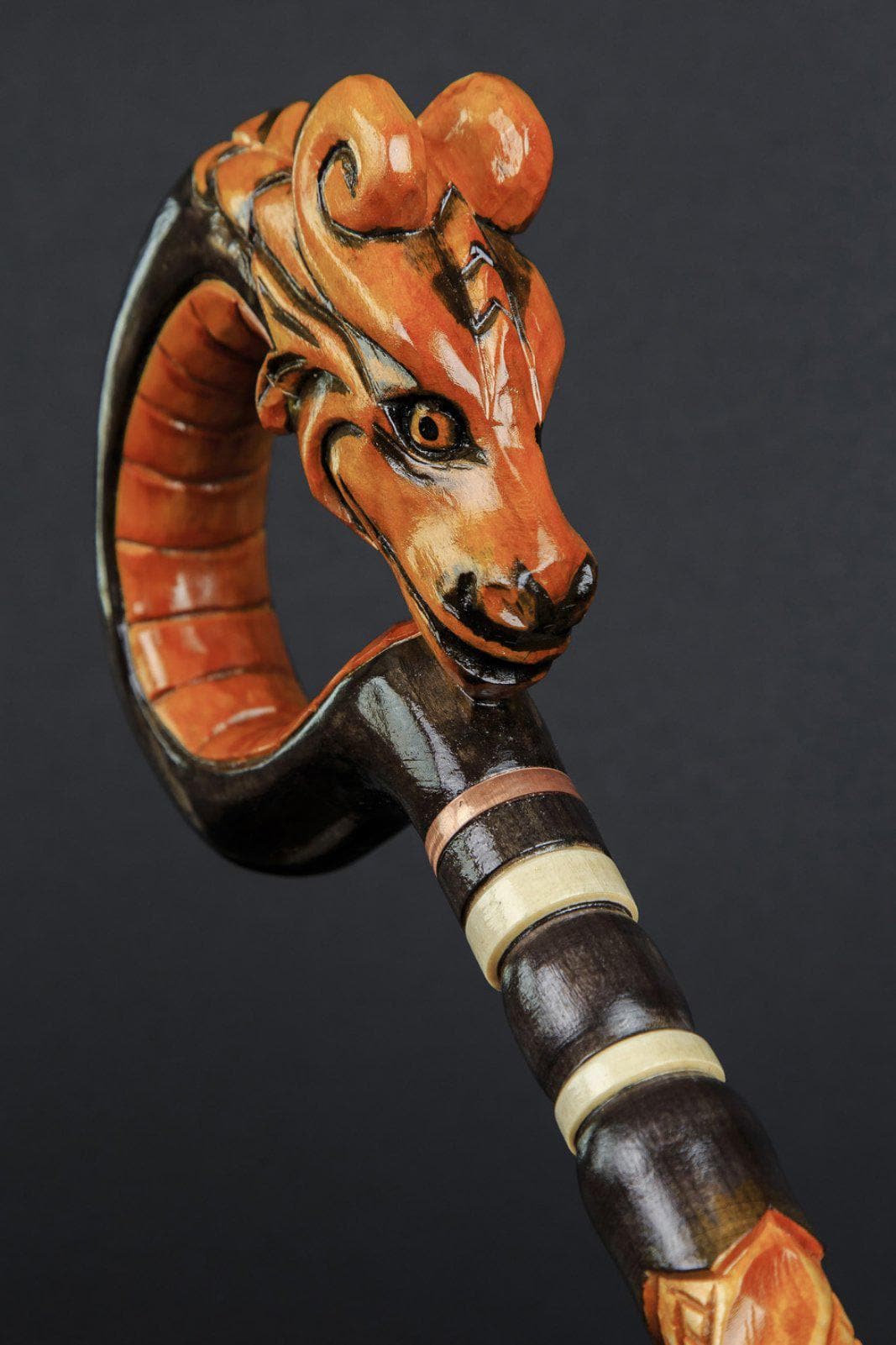 Dragon Walking Stick | Hand-carved Wooden Staff | Mythological Gift - Etsy