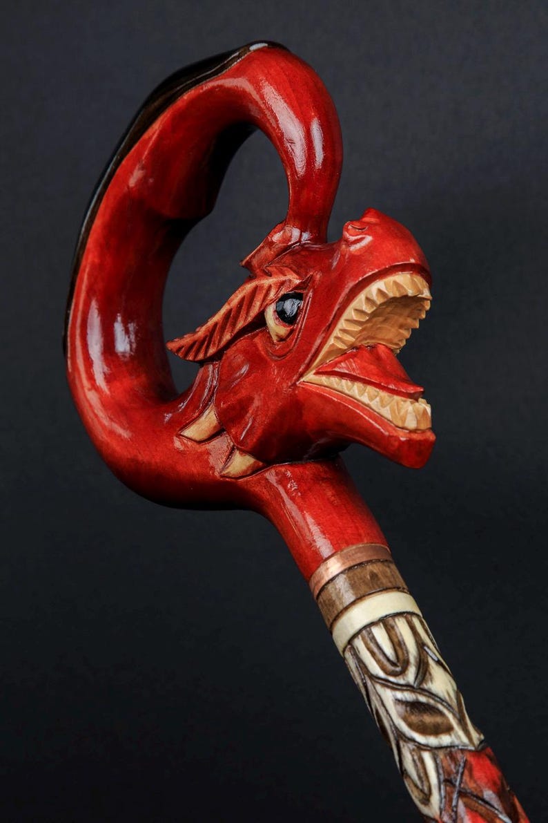 Handcarved Wooden Walking Cane for Women and Men Beautiful Canes - Etsy