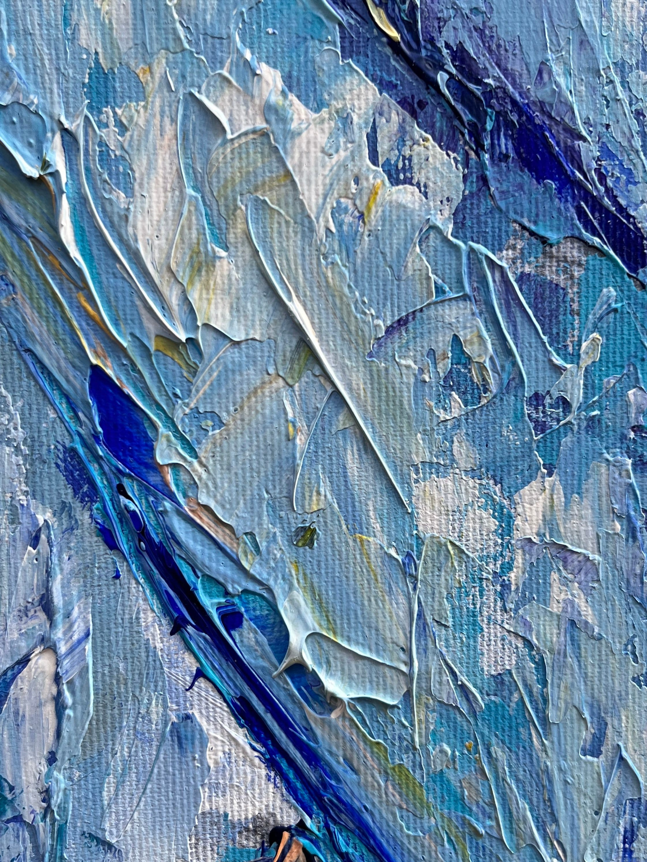 Abstract Love Embrace Original Painting, Hug Acrylic Large Wall Art ...