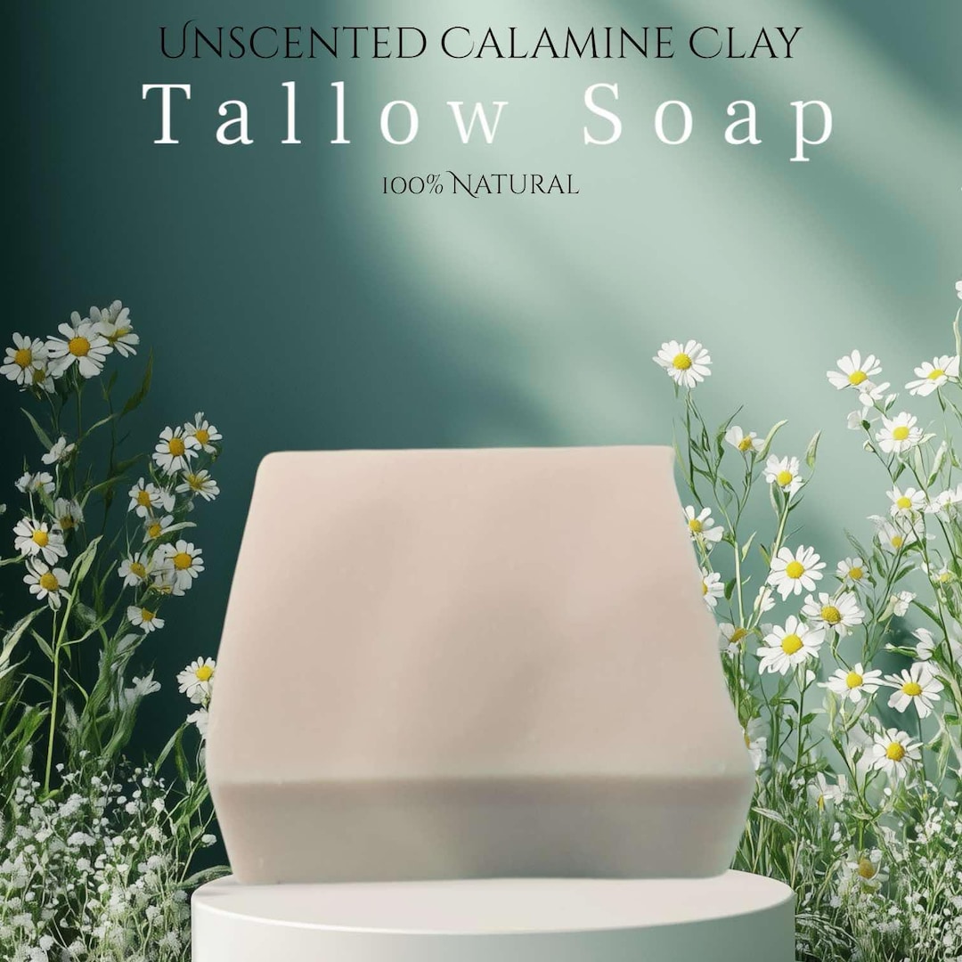 Calamine Clay Tallow Soap - Grass-fed Tallow - Non-gmo - Organically ...