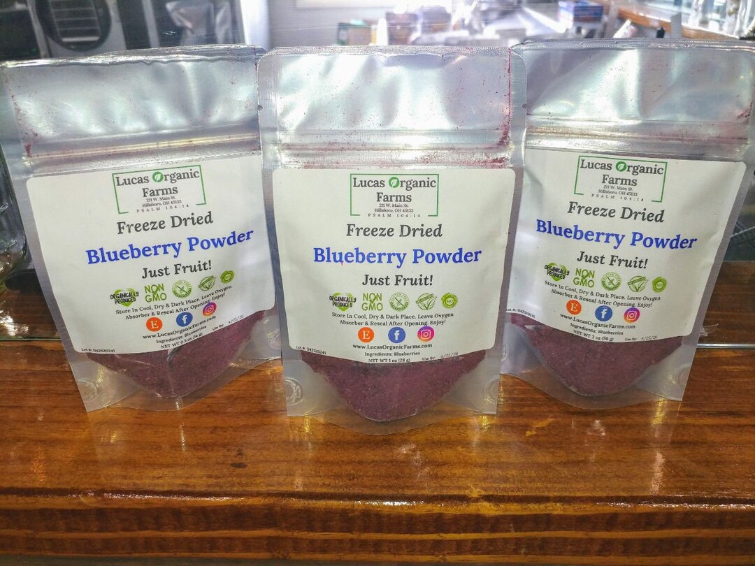 Freeze Dried Blueberry Powder - Just Fruit - in Mylar Bag - FREE ...