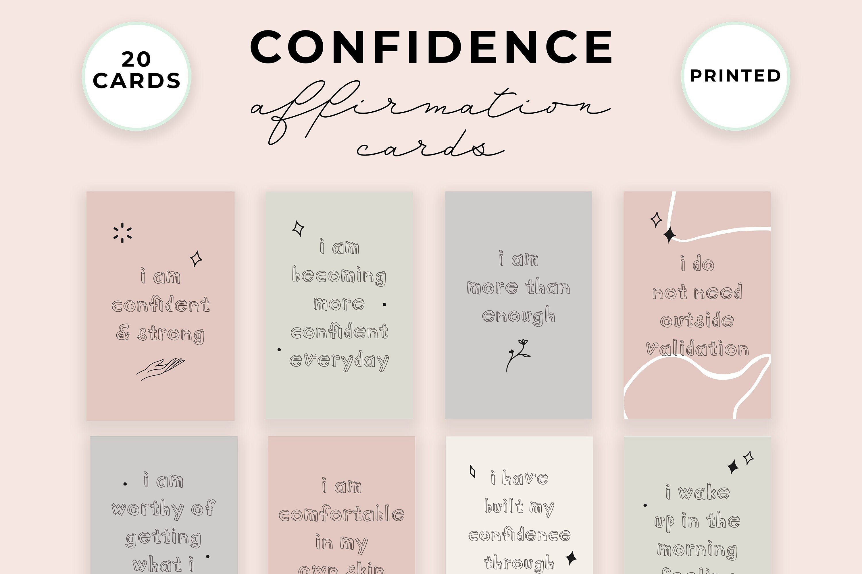 Confidence Affirmation Cards Positive Daily Affirmation | Etsy