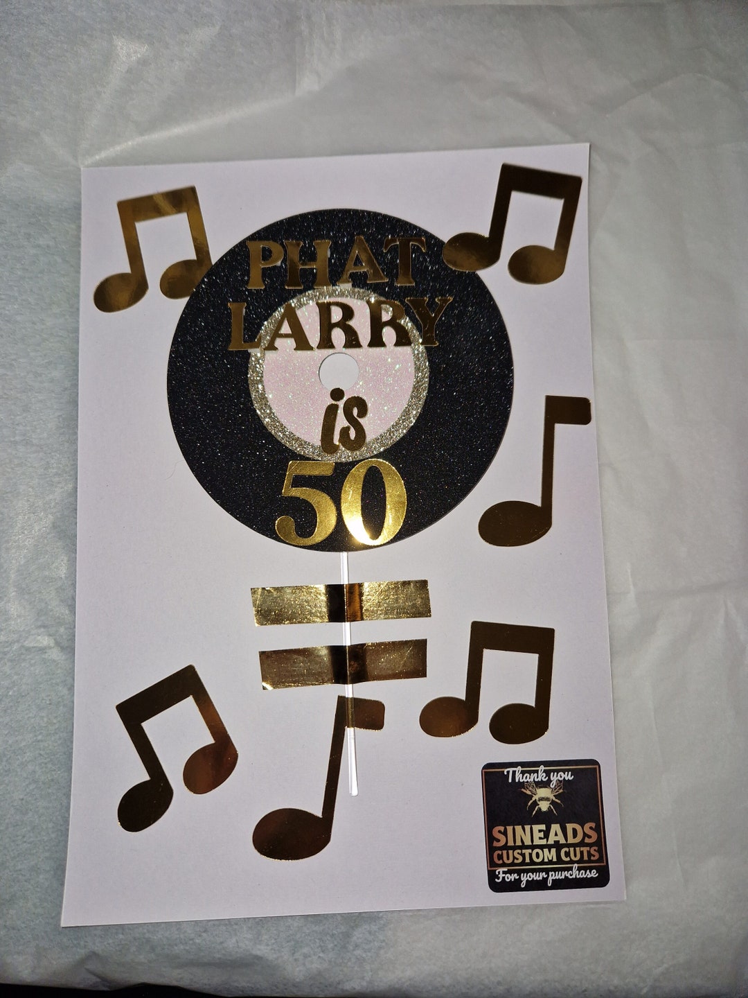 Vinyl/record Cake Topper - Etsy