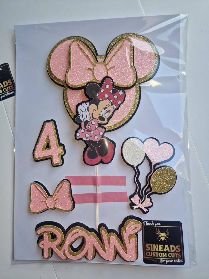 Minnie Mouse Themed Cake Topper - Etsy