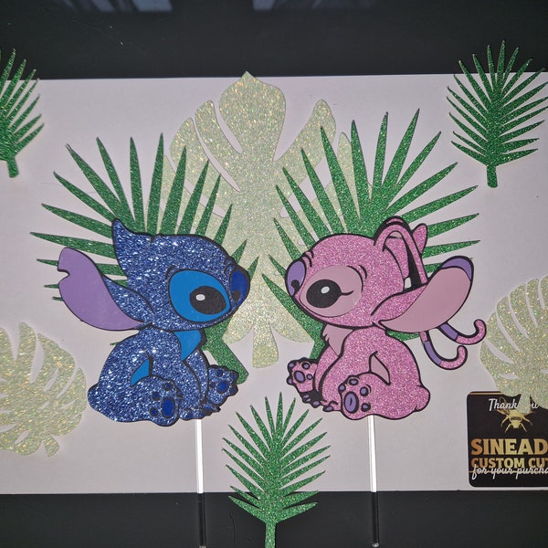 Baby Stitch and Angel Cake Topper - Etsy