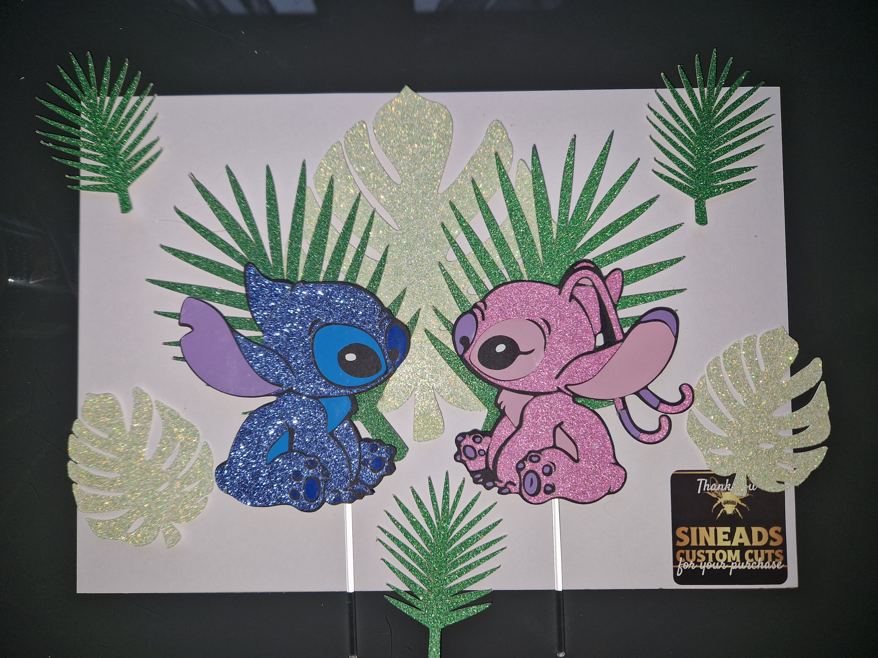 Stitch & Angel Cake Topper - Etsy