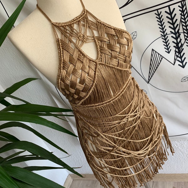 Macrame Dress - Etsy