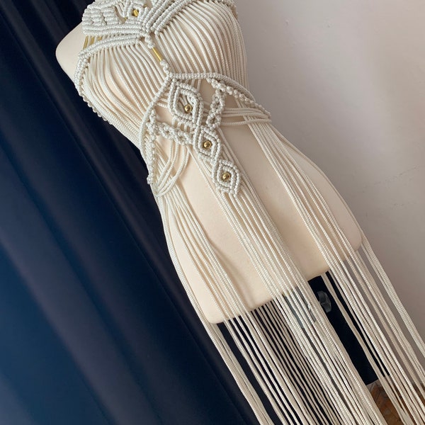 Macrame Dress - Etsy