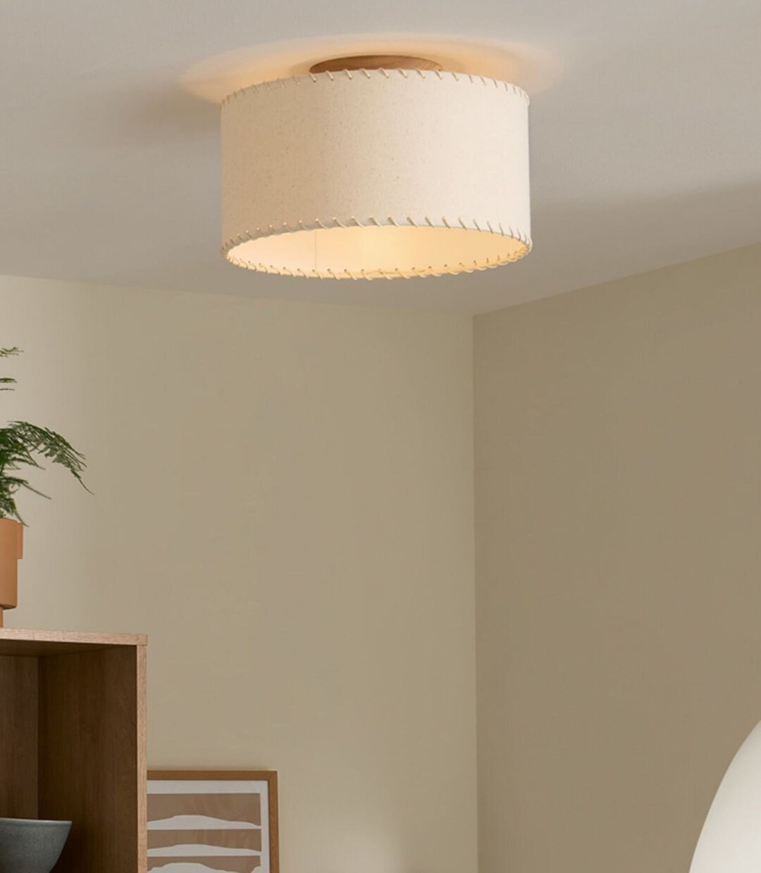 Nordic Fabric Ceiling Lamp,wabi Sabi Ceiling Light,nordic Ceiling Lamp ...