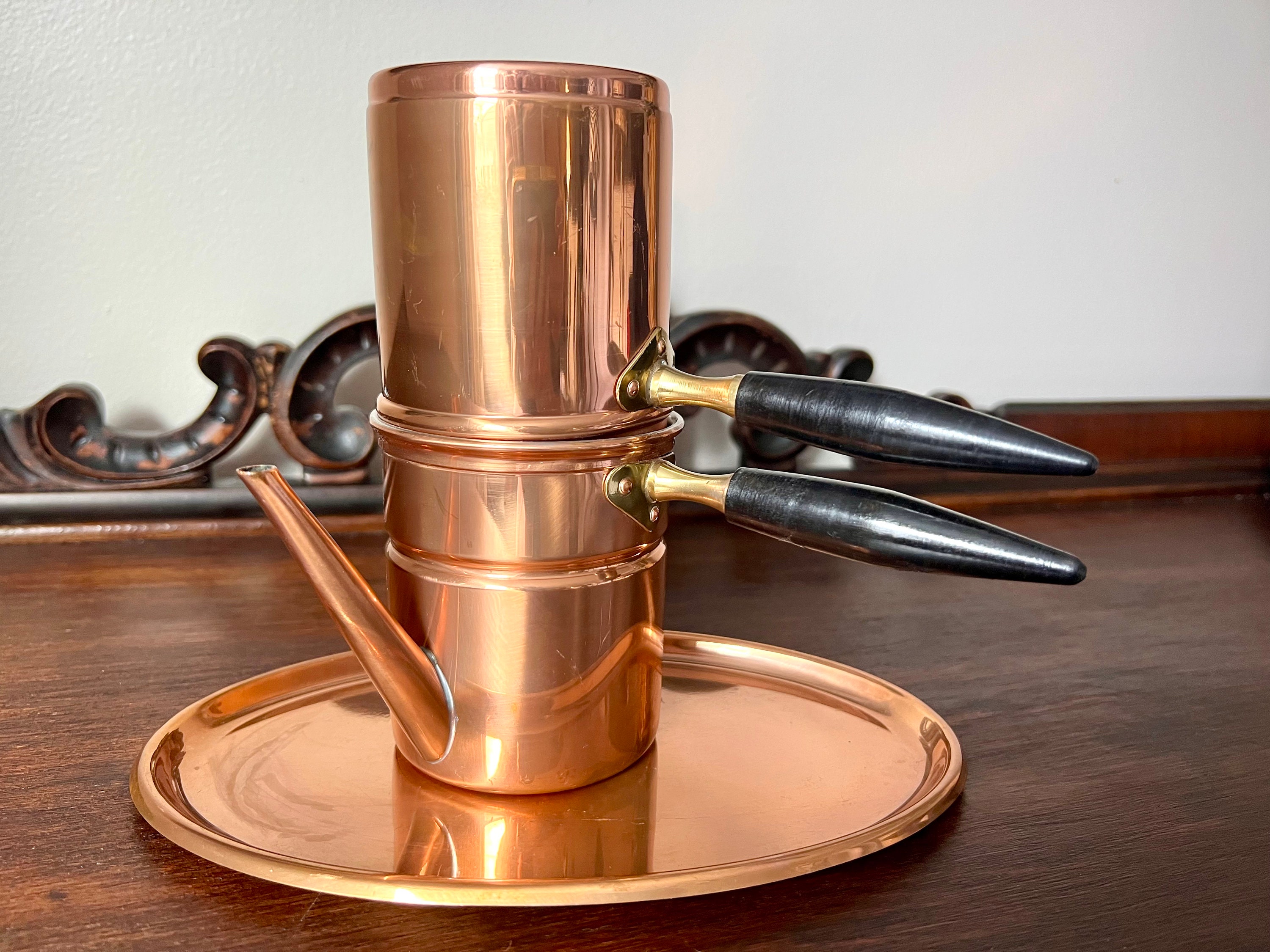 Vintage Douro Flip Drip Copperware Italian Coffee Maker Pot Made in ...