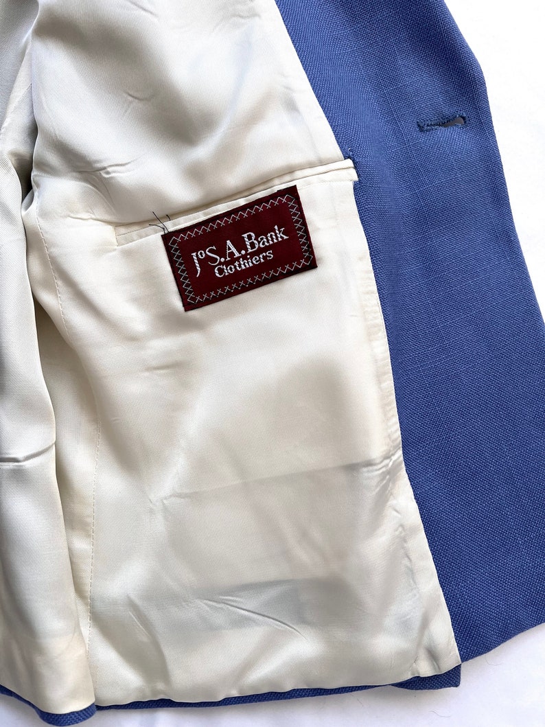 Womens M Jos. A. Bank Vintage Purple Periwinkle Double Breasted Blazer Jacket Medium Suit Coat ...