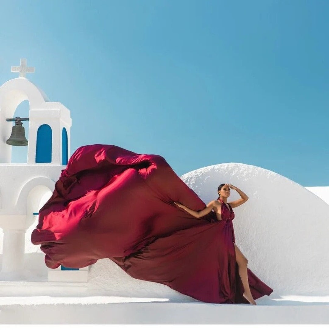 Santorini Flying Dress |long Red Flying Dresses | Flying Dress for ...