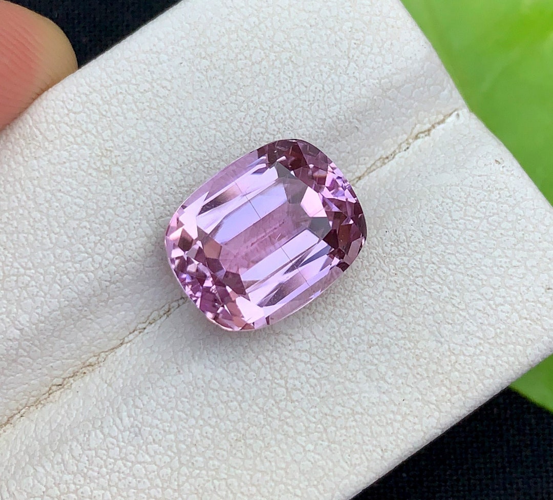 Natural Cotton Candy Pink Kunzite Gemstone - Cushion Shape Kunzite ...