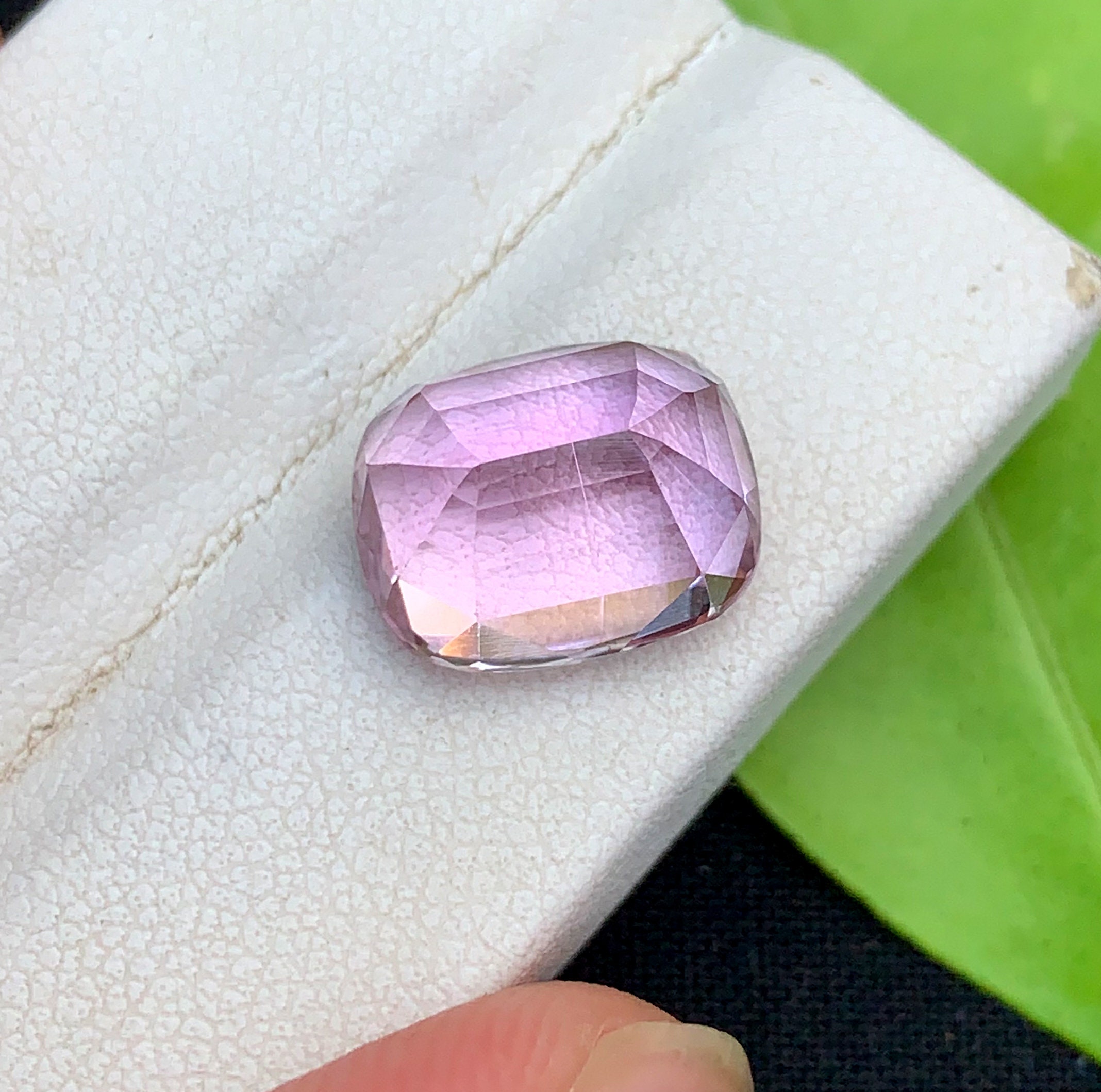 Natural Cotton Candy Pink Kunzite Gemstone - Cushion Shape Kunzite ...