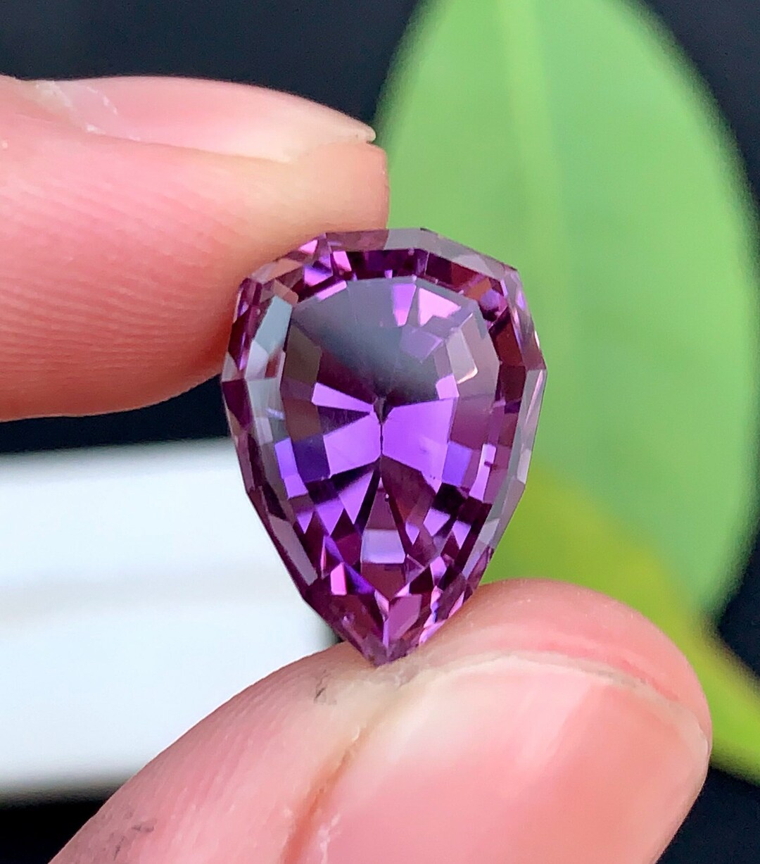 Pear Shape Amethyst Gemstone , Dark Purple Amethyst Gemstone for ...