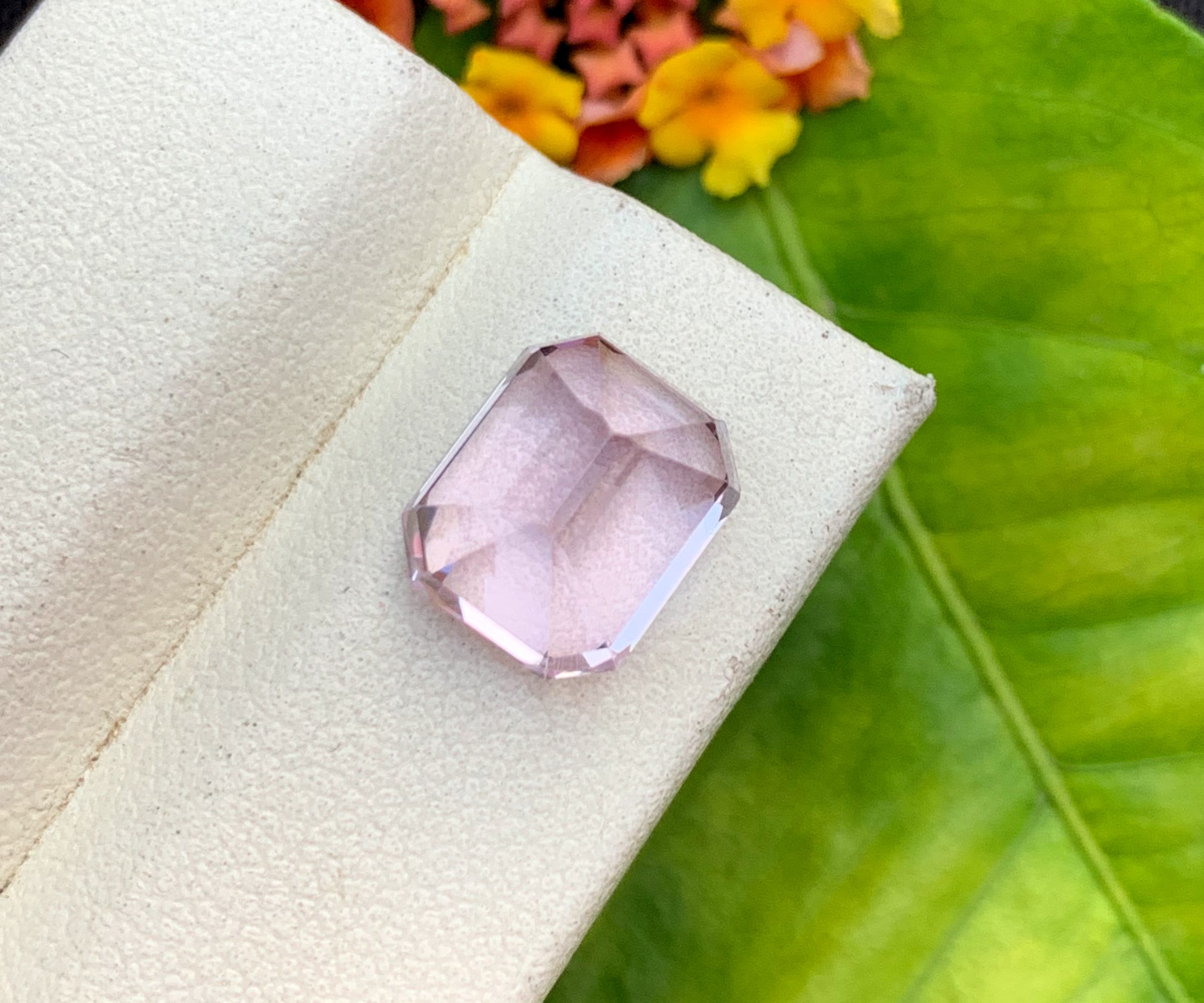 Pale Pink Kunzite Gemstone Octagon Shape Kunzite Gemstone , October ...