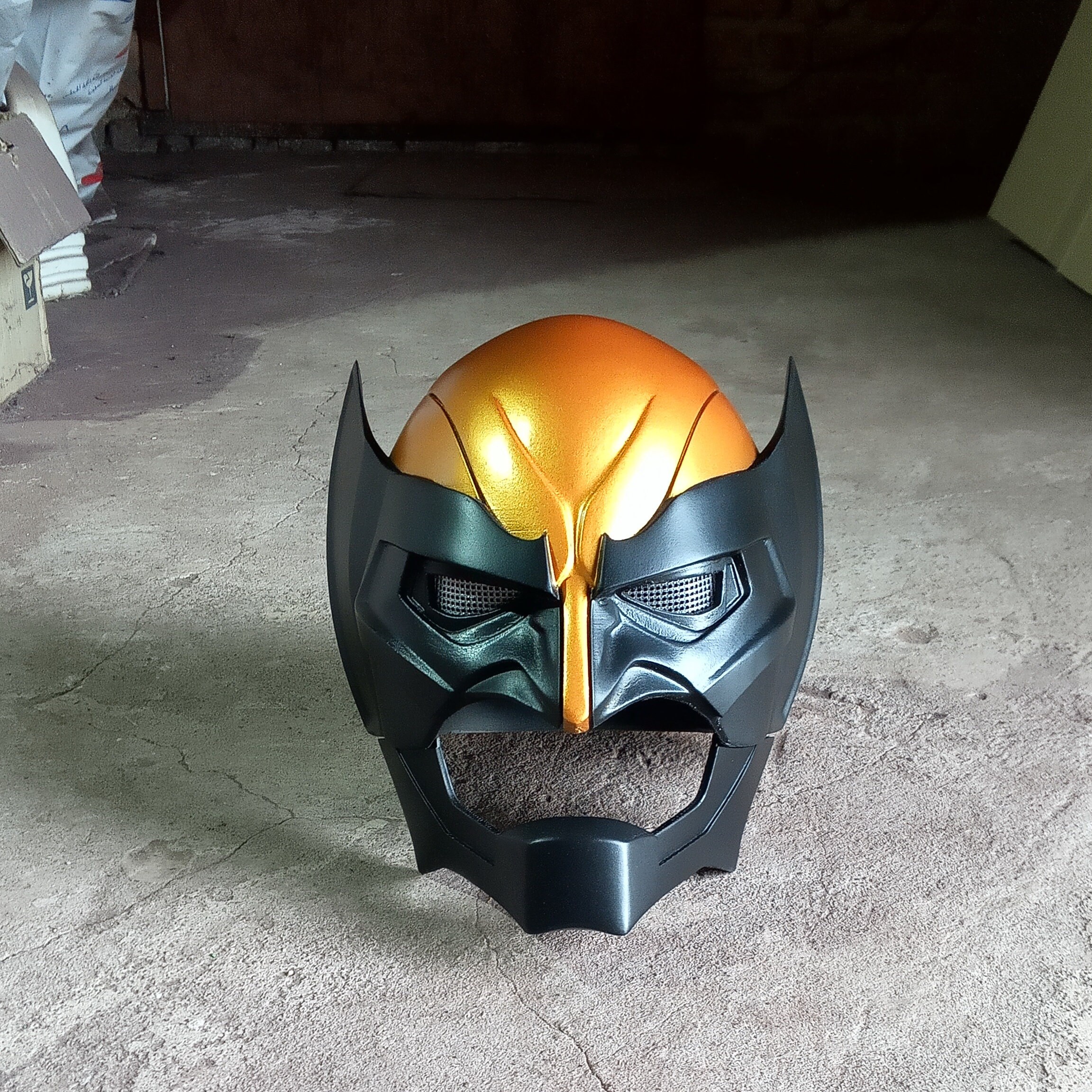 Wolver Gold Cowl Helmet for Cosplay - Etsy