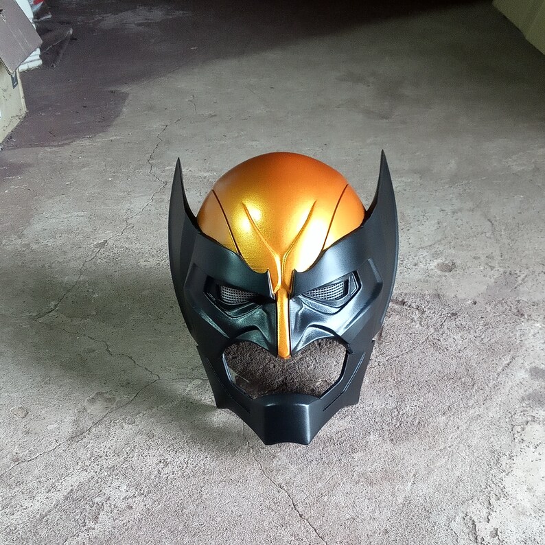 Wolver Gold Cowl Helmet for Cosplay - Etsy