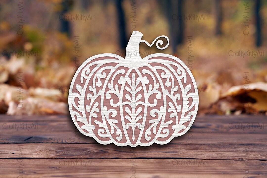 3D Pumpkin Svg. Layer SVG PNG DXF for Paper Cut, Laser Cut, Plywood ...