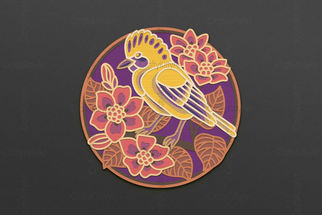 Bird Laser Svg. 3d Multilayer Laser Cut. Layer SVG PNG DXF Files for ...