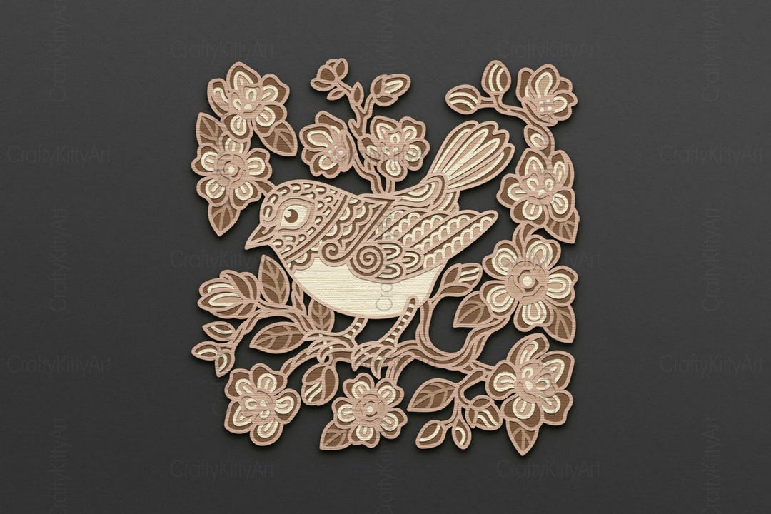 Bird Laser Svg. 3d Multilayer Laser Cut. Layer SVG PNG DXF Files for ...