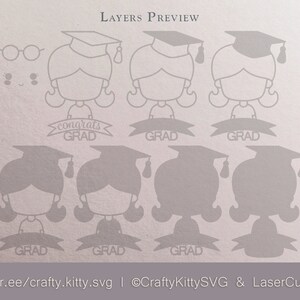 Congrats Grad 3d Svg. Layer SVG PNG DXF for Paper Cut, Laser Cut ...