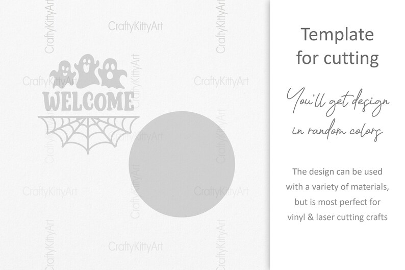 Spooky Ghost Welcome Sign Svg. 3D Halloween Door Hanger Svg. SVG PNG ...
