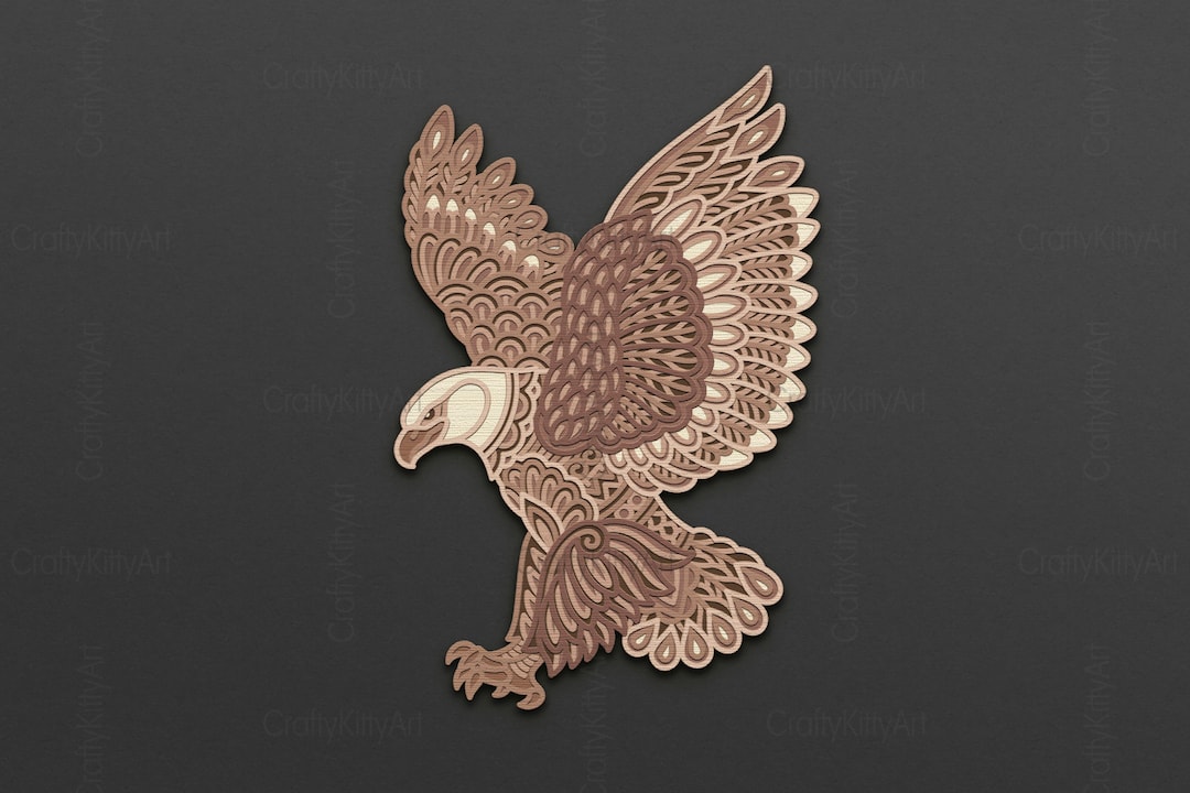 Eagle Laser Svg. 3d Multilayer Laser Cut. Layer SVG PNG DXF Files for ...
