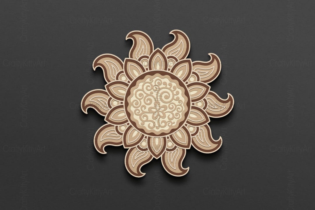 Sun Laser Svg. 3d Multilayer Laser Cut. Layer SVG PNG DXF Files for ...