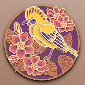 Bird 3d Svg. Layer SVG PNG DXF for Paper Cut, Laser Cut, Plywood ...