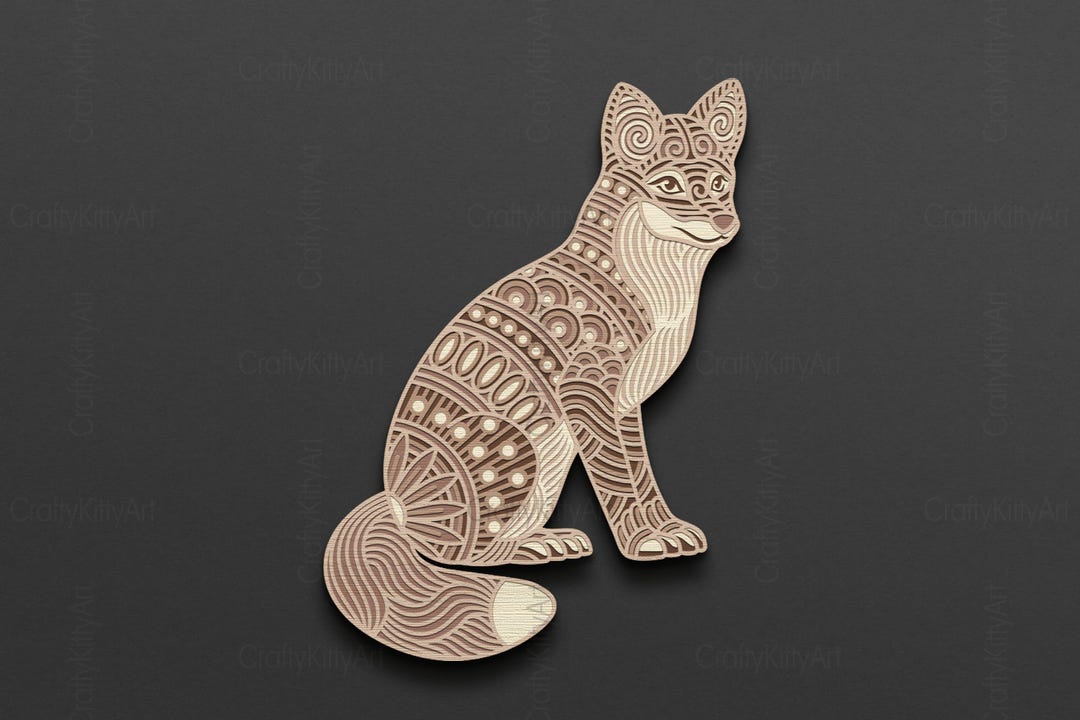Fox Laser Svg. 3d Multilayer Laser Cut. Layer SVG PNG DXF Files for ...