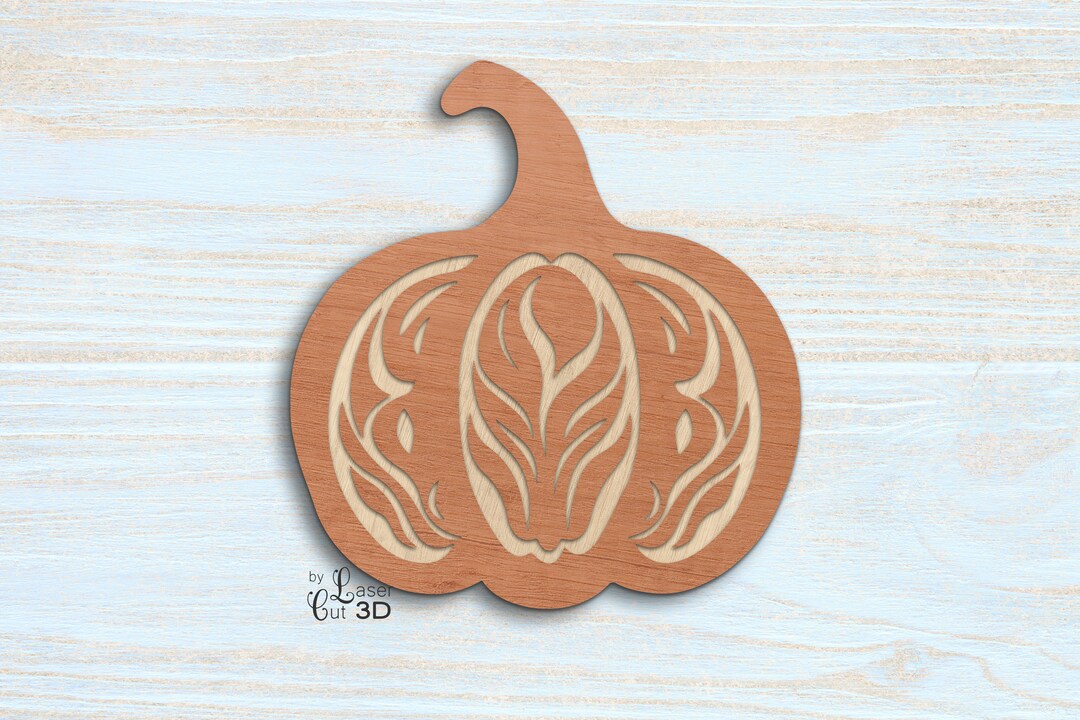 3D Pumpkin Laser Svg. Layer SVG PNG DXF for Paper Cut, Laser Cut ...