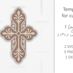 3D Cross Svg. Digital SVG PNG DXF Files for Paper, Plywood, Laser ...