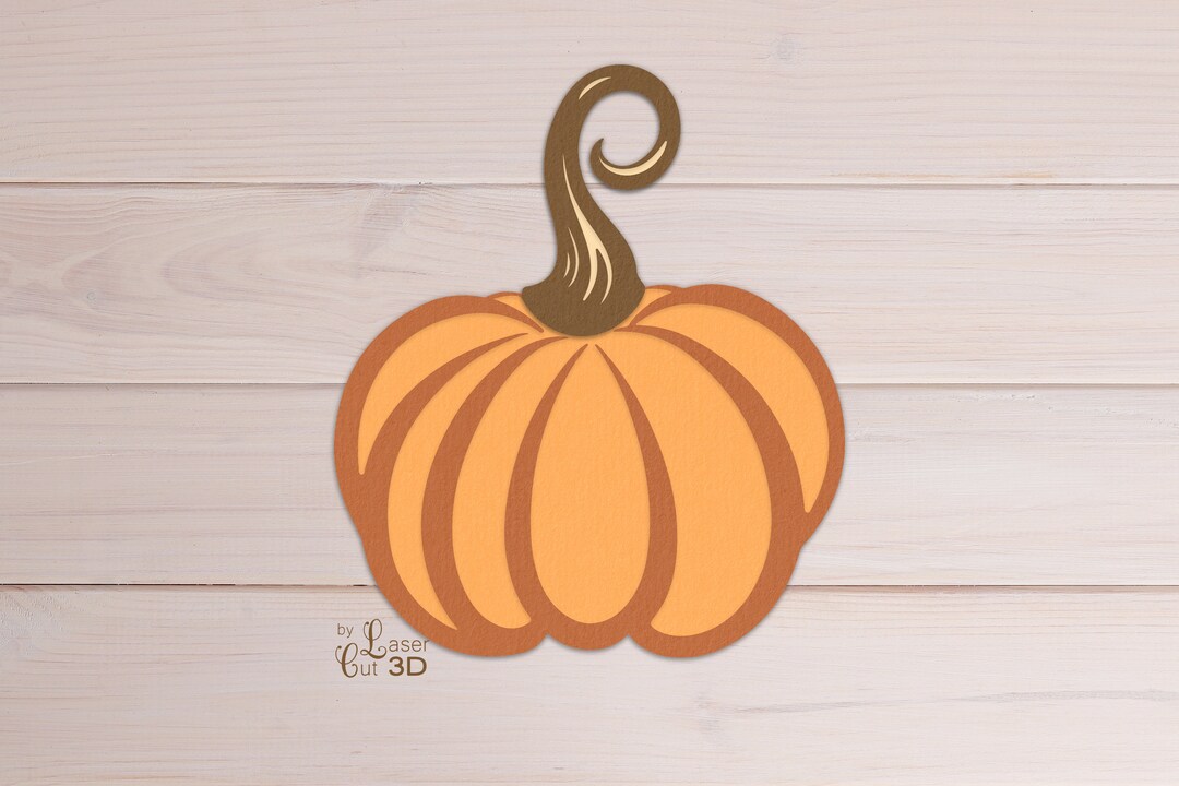 3D Pumpkin Svg. Layer SVG PNG DXF for Paper Cut, Laser Cut, Plywood ...