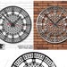 Filigree Wall Clock Template Digital Vector Files Svg Dxf Instant ...