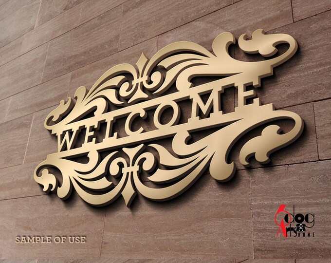 12 Welcome Door Sign Templates Digital Vector Files Svg Dxf - Etsy