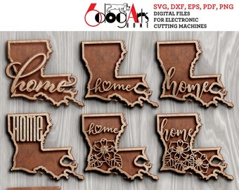 Louisiana State Dxf | Etsy