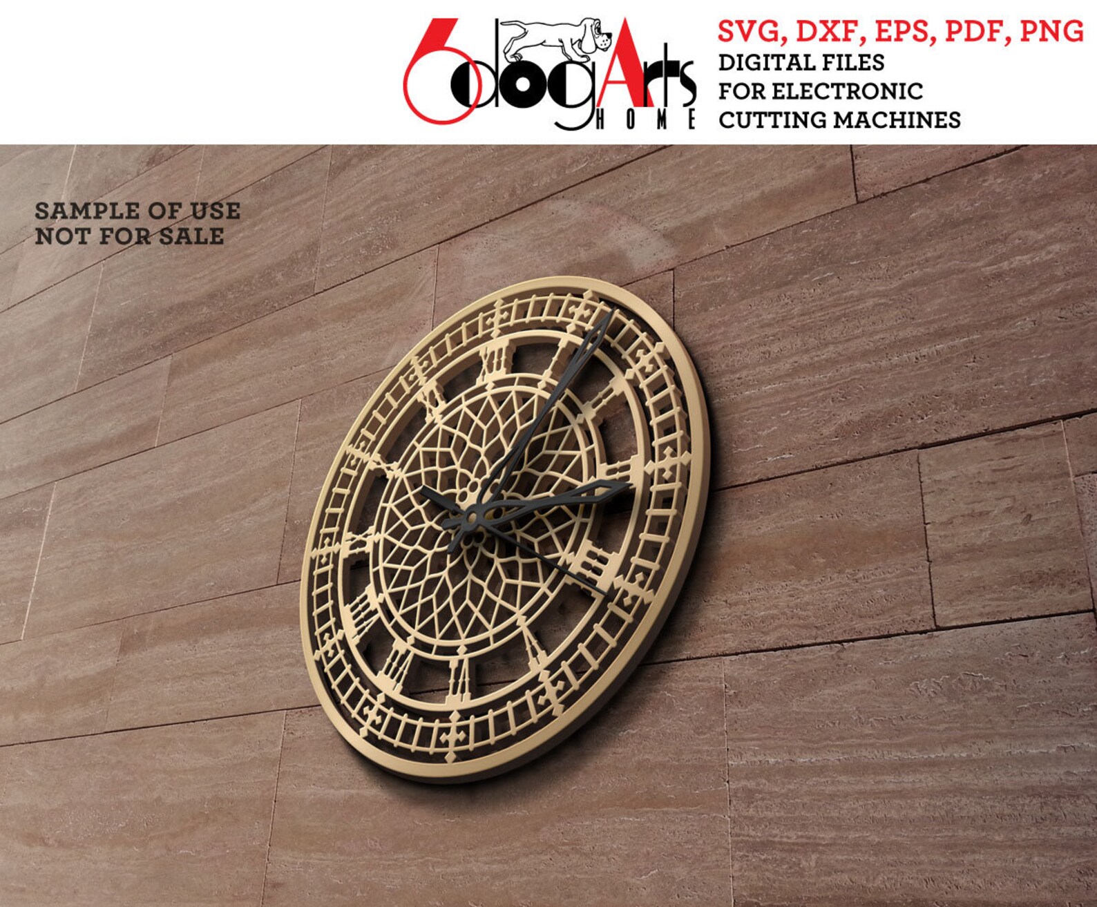 Filigree Wall Clock Template Digital Vector Files Svg Dxf | Etsy